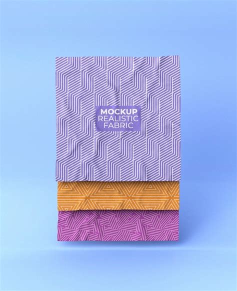 현실적인 패브릭 목업 디자인 세트 프리미엄 Psd 파일