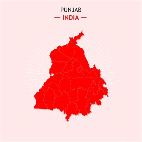 Premium Vector Punjab Map Of India Vector Ilustration