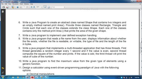 Java Be Cse Lab Cs8383 Exp 9 Multi Threaded Application That Has Three