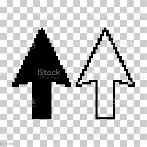 Set Of Arrow Pixel Icon Web Cursor Click Mouse Symbol Computer Pointer Vector Illustration Stock