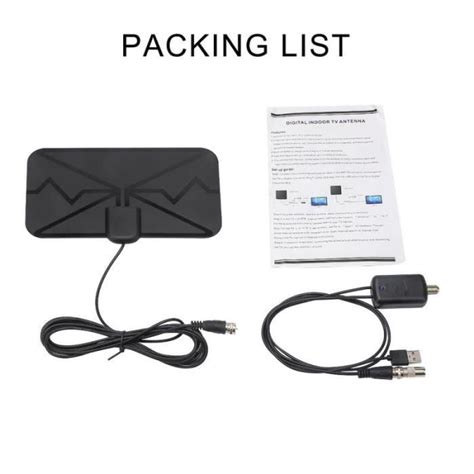 La Couleur Noire Antenne Numérique Hdtv 4k Dintérieur Avec