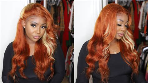 Fire Ginger Hair 613 Blonde Highlights The Colorway Is Sexy 😍 Kisslily Hair Youtube