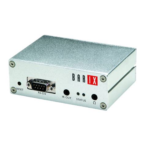 BARIX INSTREAMER USER MANUAL Pdf Download ManualsLib