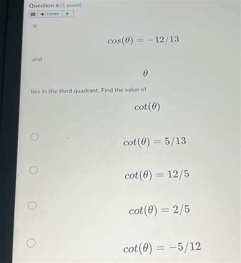 Solved Question 6 1 ﻿point三 1