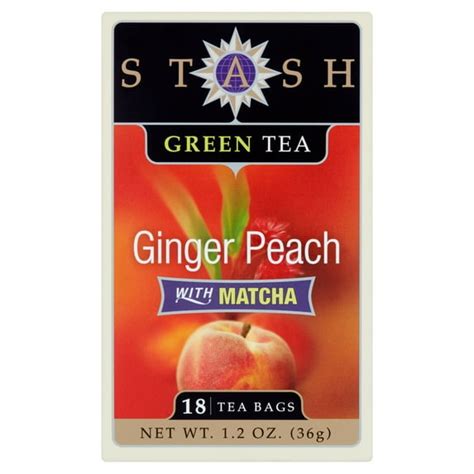 Stash Tea Ginger Peach Green Tea With Matcha Blend 18 Ct 1 2 Oz