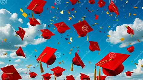 Bachelor S Cap Sky Celebrate Cognition Event Stock Illustration Illustration Of Freedom