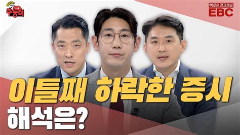 불타는 주식둥이오늘의 주전부리 이틀째 하락한 증시 해석은 신한pwm 서울파이낸스센터 황유현 Pb팀장 E스토리 유창희 본부장 Youtube