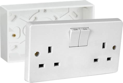 MK Logic Plus Double Socket K WHI DP A Gang In White With Inherent Antimicrobial