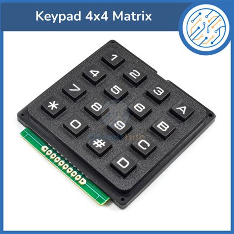 Jual Keypad Keyboard Matrix 4x4 Array 16 Key 10 Pin Numeric Hitam Jakarta Utara