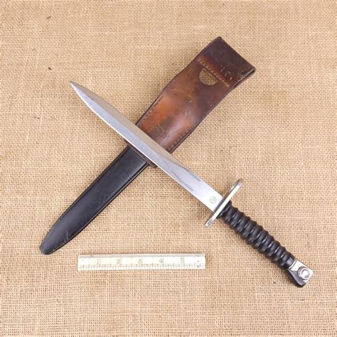 Swiss M1957 Stg57 Bayonet With Scabbard And Leather Frog G A Dietwiler