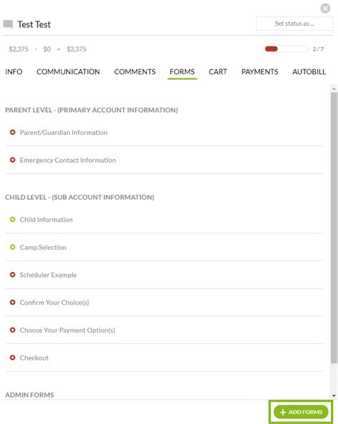 Add Forms To A Specific User Regpack