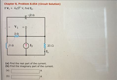 Solved Chapter Problem Circuit Solution If V Chegg