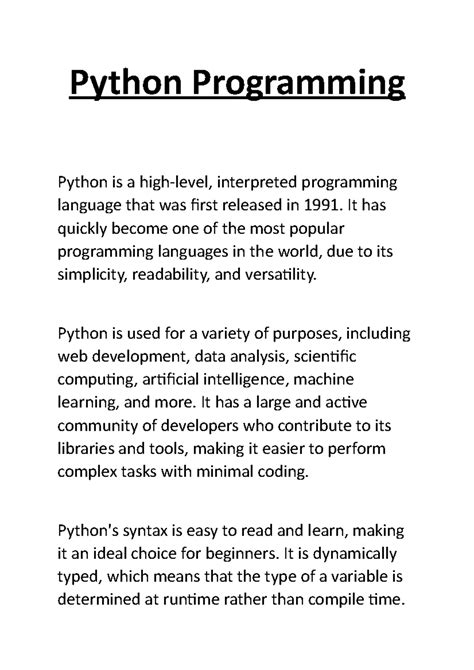 Python Programming Python Programming Python Is A High Level