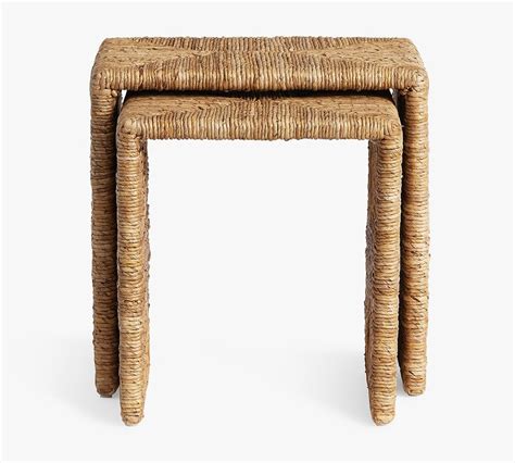 Woven Rectangular Nesting End Tables Pottery Barn