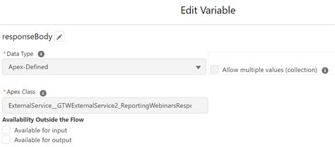 Visual Workflow Invocable Method To Return External Service Data Type