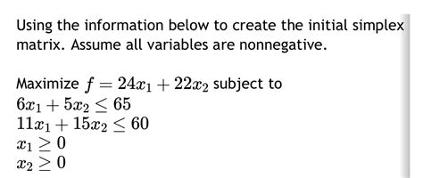 Using The Information Below To Create The Initial