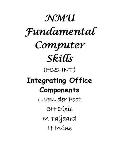 08 Fcs Integrating Office Applications Pdf Microsoft Excel