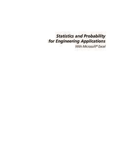 Statistics And Probability For Engineering Applications Statistics And Probability For