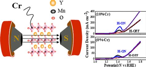 Magnetic Field Enhanced Oxygen Evolution In Ymn1xcrxo3 X 0 005