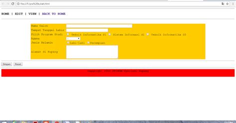 Cendana Contoh Kasus Form Dan Table Dengan Html