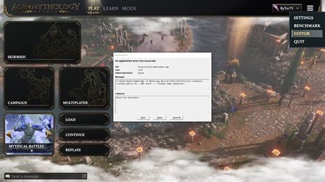 Application Error Loop When Trying To Open Editor Xml Error