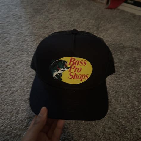Black Bass Pro Shops Snapback Hat Depop