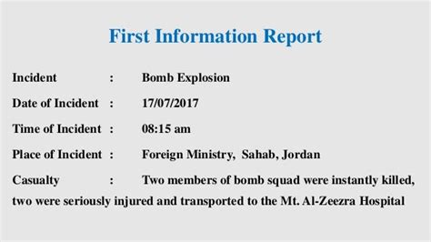 Post Blast Investigation