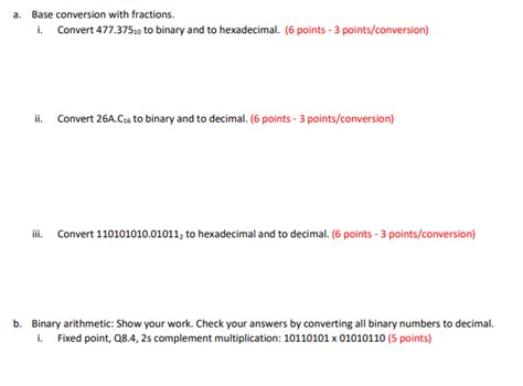 Solved A Base Conversion With Fractions I Convert Chegg Com