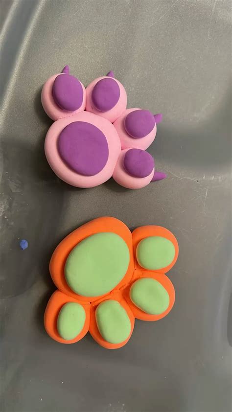 Лапки из воздушного пластилина Пластилин Дошкольные художественные