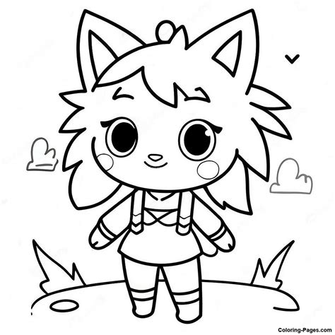 Adventurous Gacha Life Wolf Girl Coloring Page Coloring