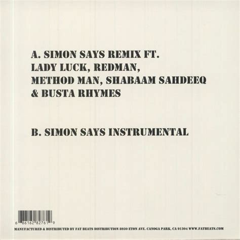 Pharoahe Monch Simon Says Remix Vinyl At Juno Records