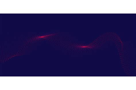Abstract Red Wavy Lines Dots Particles Graphic By Phochi · Creative Fabrica