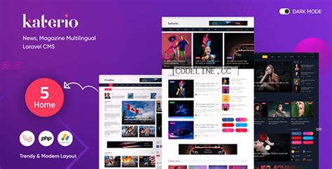 Katerio V10 — News Magazine Multilingual Laravel Cms Wpnull Medium