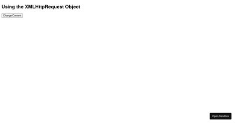 XmlHttpRequest Object Codesandbox