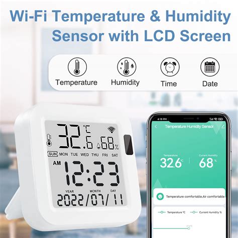 Buy Smart WiFi Temperature Humidity Monitor Wireless Temperature Humidity Sensor With APP