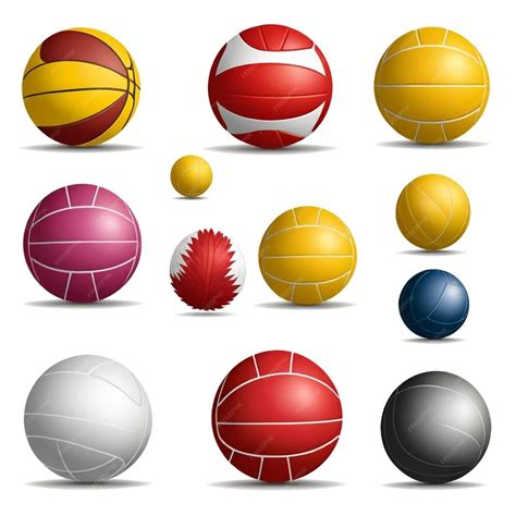 Netball Vector Set White Background Isolated A High Quality Premium