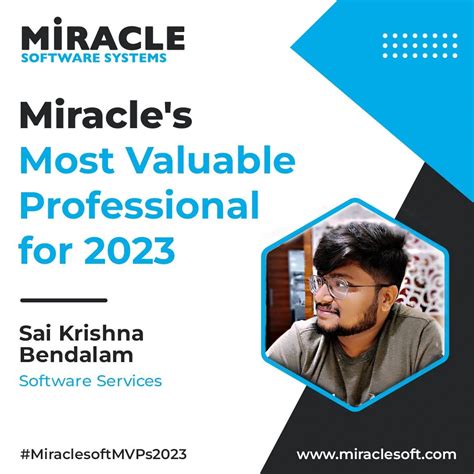 Bendalam Sai Krishna On Linkedin Miraclesoftmvps2023