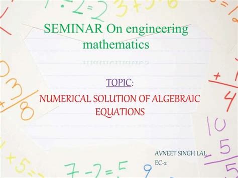 System Of Homogeneous And Non Homogeneous Equations Ppt Nadipptx Physics Science