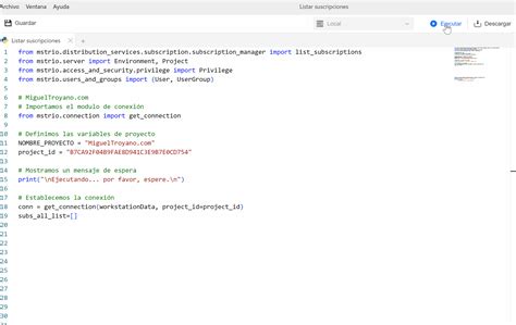 Listar Suscripciones Con Python En MicroStrategy MiguelTroyano