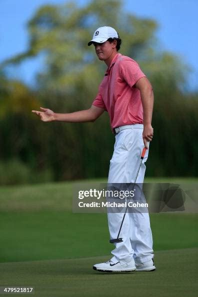 Austen Truslow An Amateur Coaxes His Putt During The First Round Of