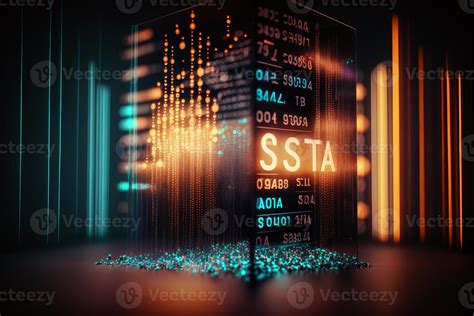 Futuristic Big Data Visualization Concept Visual Information