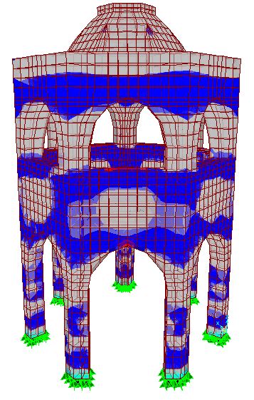 The Finite Element Results A SAP Result Showing The Tensile Download Scientific Diagram