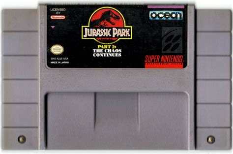 Jurassic Park Part 2 The Chaos Continues 1994 Snes Box Cover Art Mobygames