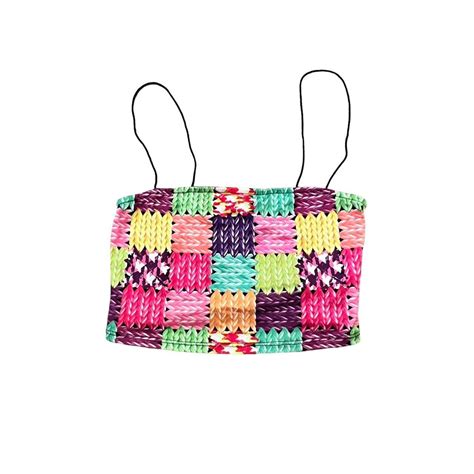 Dollskill Rainbow Patchwork Crop Tank Top Size Depop