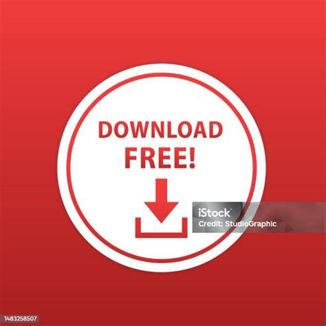 무료 다운로드 배너 사이트용 버튼 빨간색 배경에 분리된 웹 버튼 클라우드 아이콘 푸시 버튼을 Ui Ux 웹 사이트 모바일 응용 프로그램에 저장합니다 딸깍 하는 소리 Here