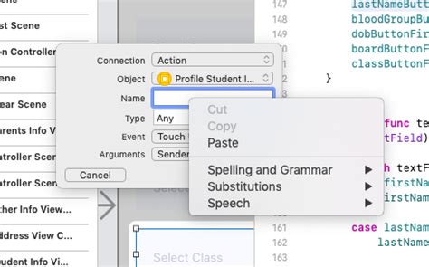 Macos Xcode Issue How To Copy Paste With Storyboard Iboutlet Super User