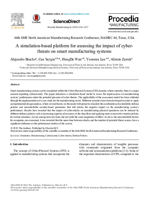 pdf a simulation based platform for assessing the impact of cyber threats on smart