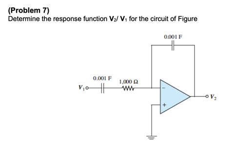 Solved Problem 7 Determine The Response Function V2 V1 For Chegg
