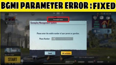 How To Fix Parameter Error In Bgmi Bgmi Parameter Error Problem Solution Parameter Error