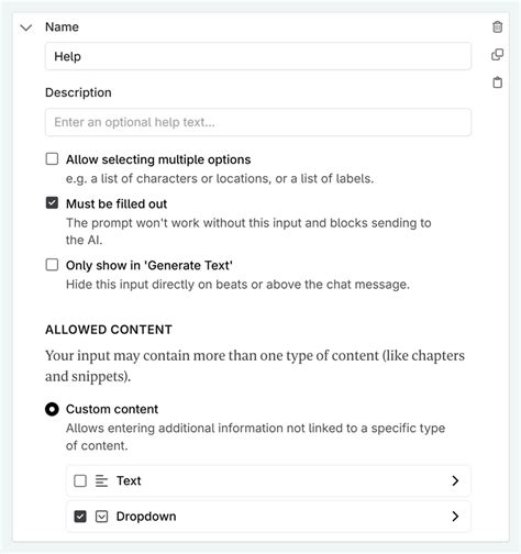 Examples Of Prompt Inputs Prompt Inputs Novelcrafter